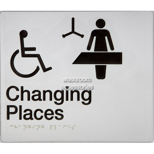 Best Buy | Cp-silver | Cp Changing Places Sign Braille :: Washroom ...