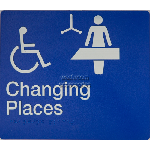 Best Buy | Cp-blue | Cp Changing Places Sign Braille :: Washroom ...