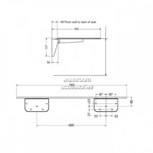 Avail Designs | S01dbmb | Liberty Dda 960 S01db Fold Up Shower Seat ...